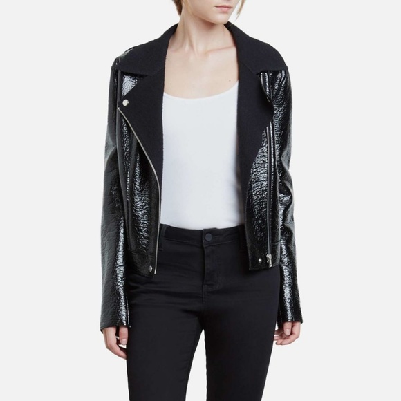 Kenneth Cole | Jackets & Coats | Nwt Kenneth Cole Black Patent Leather ...